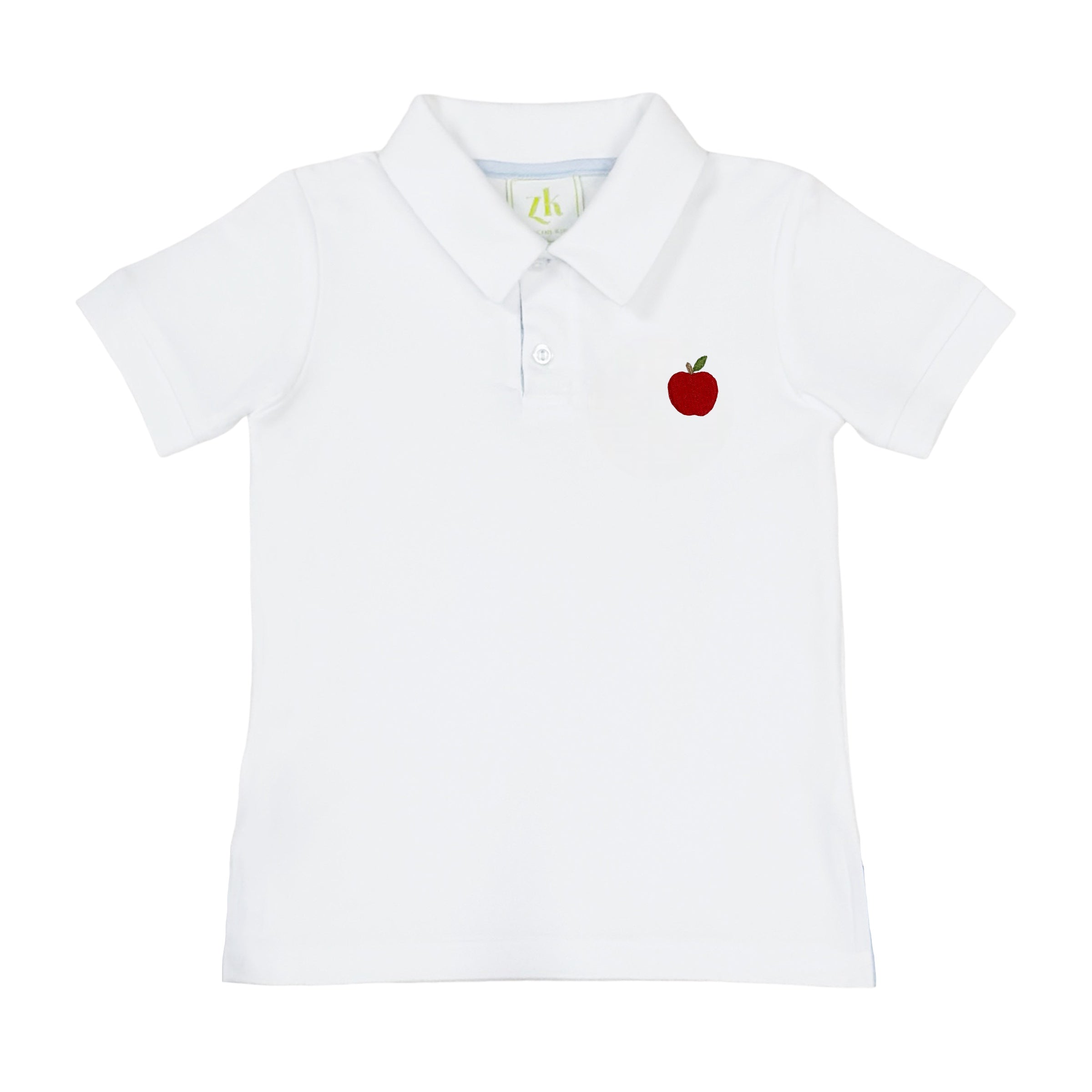 Apple Ian Polo - White – Little Avriett Baby & Children's Boutique